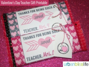Last Minute Valentine's Day Teacher Gift FREE Printable - Urban Bliss Life