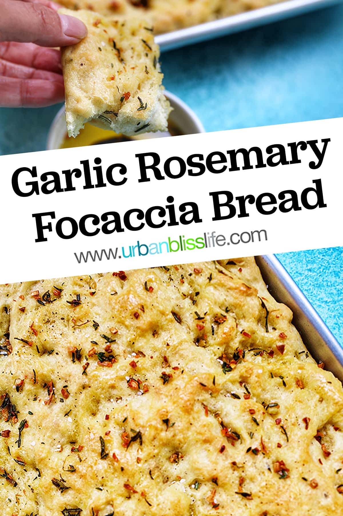 Garlic Rosemary Focaccia Bread - Urban Bliss Life