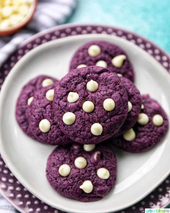 Ube White Chocolate Chip Cookies - Urban Bliss Life