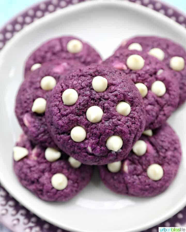Ube White Chocolate Chip Cookies - Urban Bliss Life
