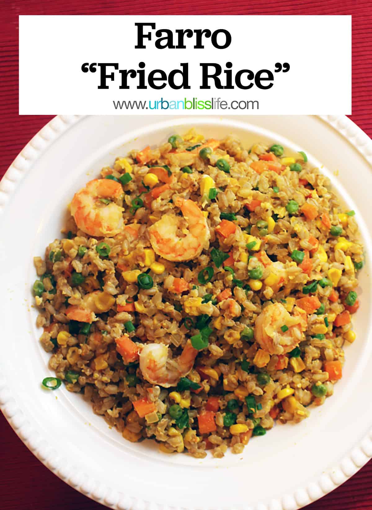 Farro Fried Rice Recipe - Urban Bliss Life - Food Wine Travel