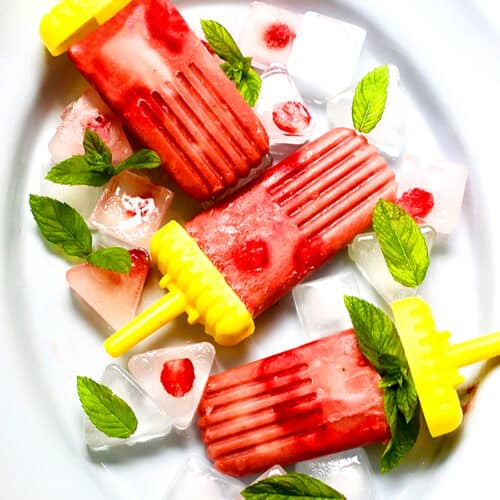 Strawberry Rhubarb Popsicles | Recipe onUrban Bliss Life