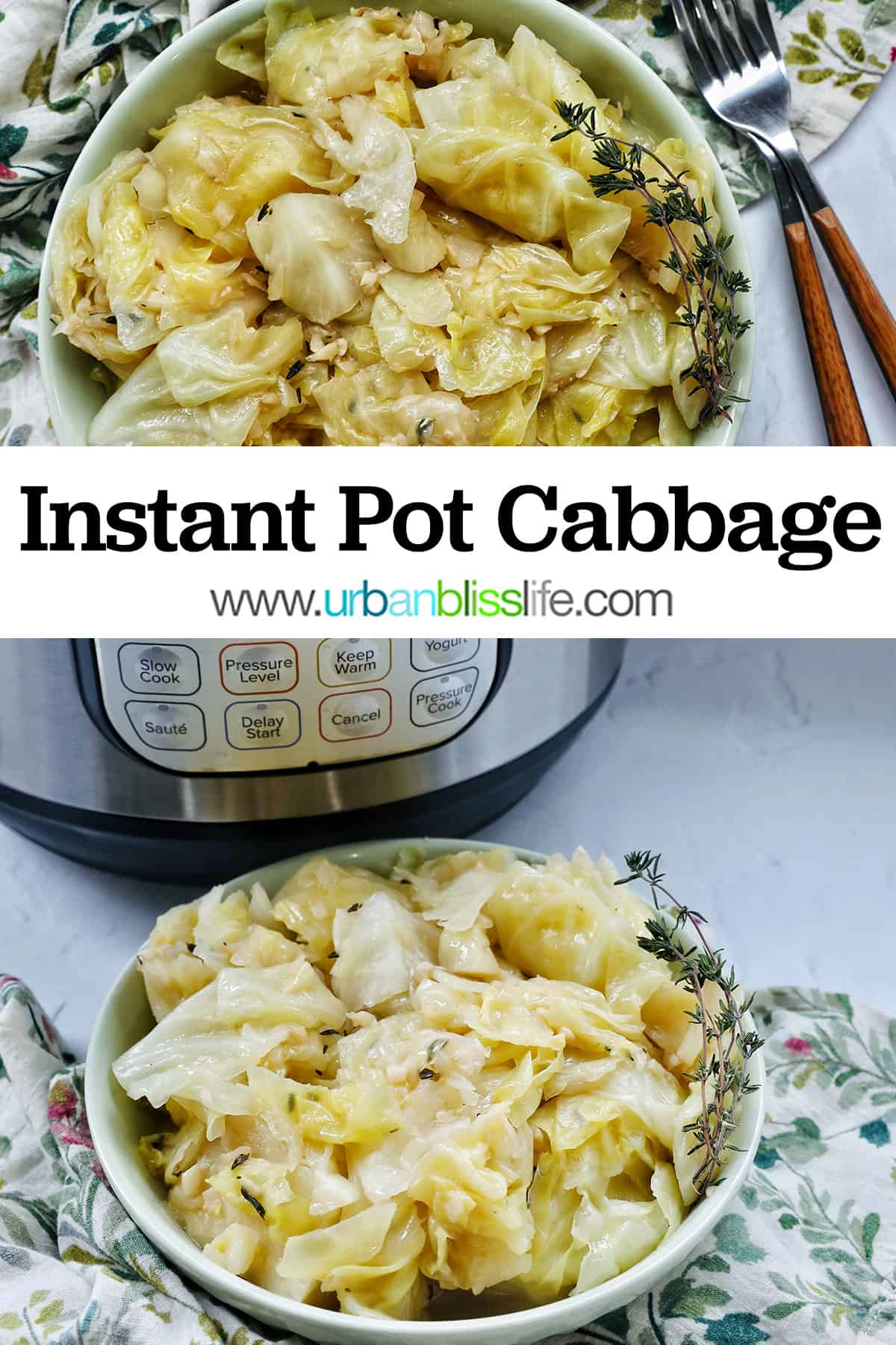 Instant Pot Cabbage - Urban Bliss Life