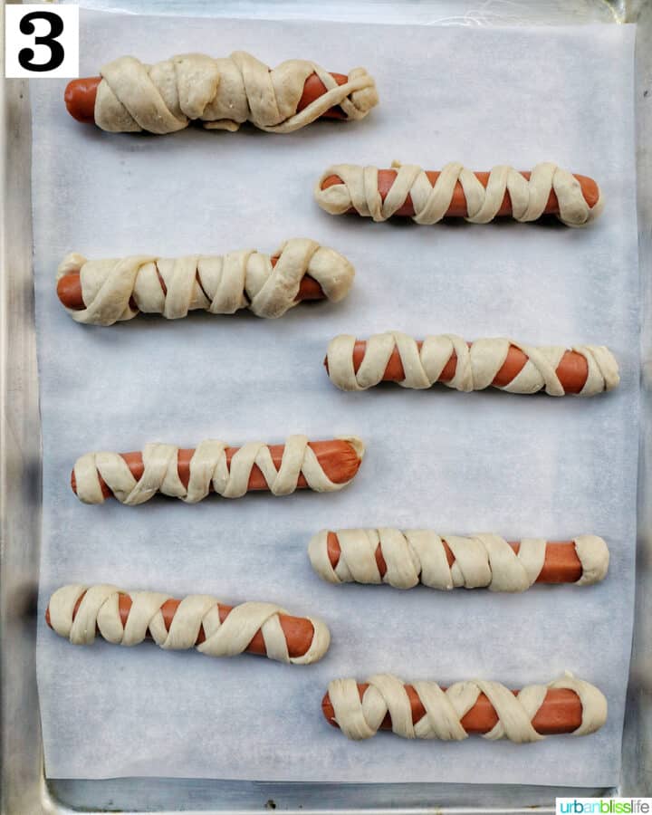 Halloween Mummy Hot Dogs - Urban Bliss Life