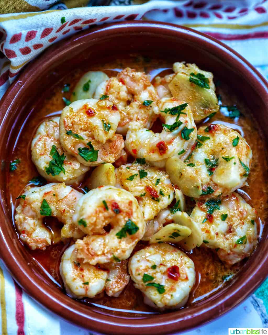 Spanish Prawns with Garlic - Urban Bliss Life