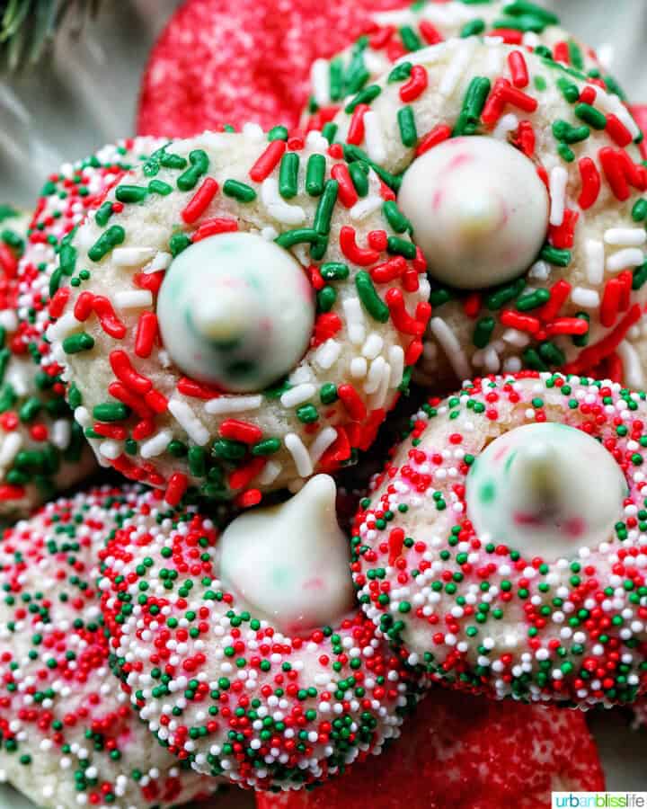Almond Christmas Cookies with Sprinkles - Urban Bliss Life