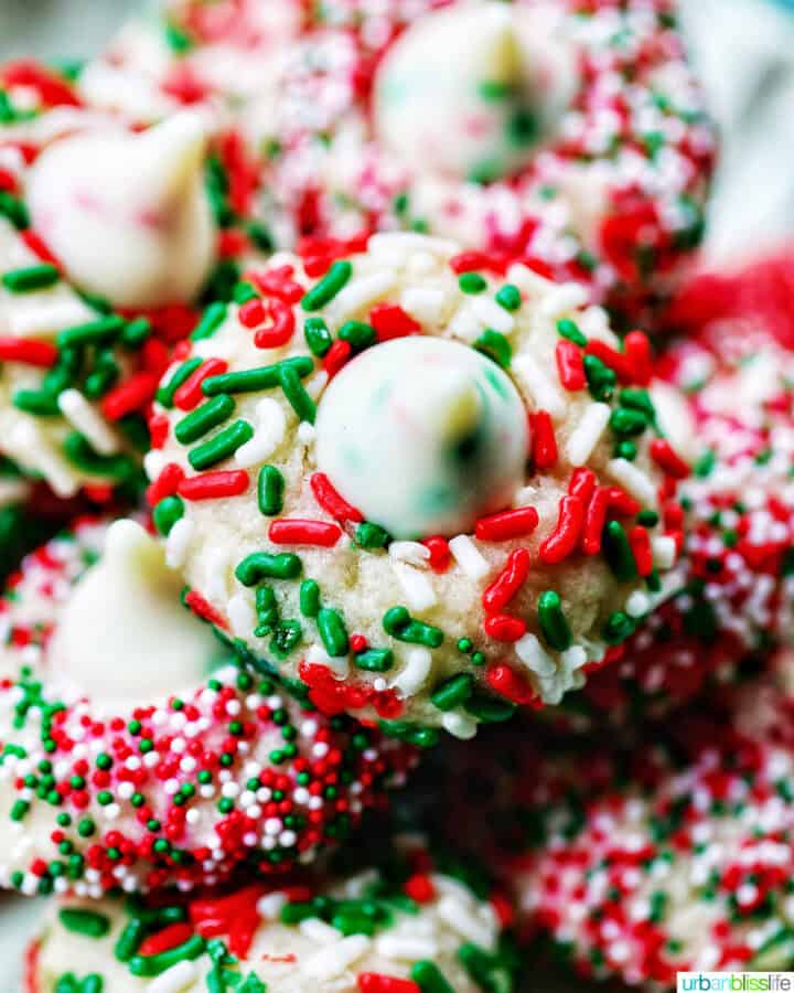 Almond Christmas Cookies with Sprinkles - Urban Bliss Life