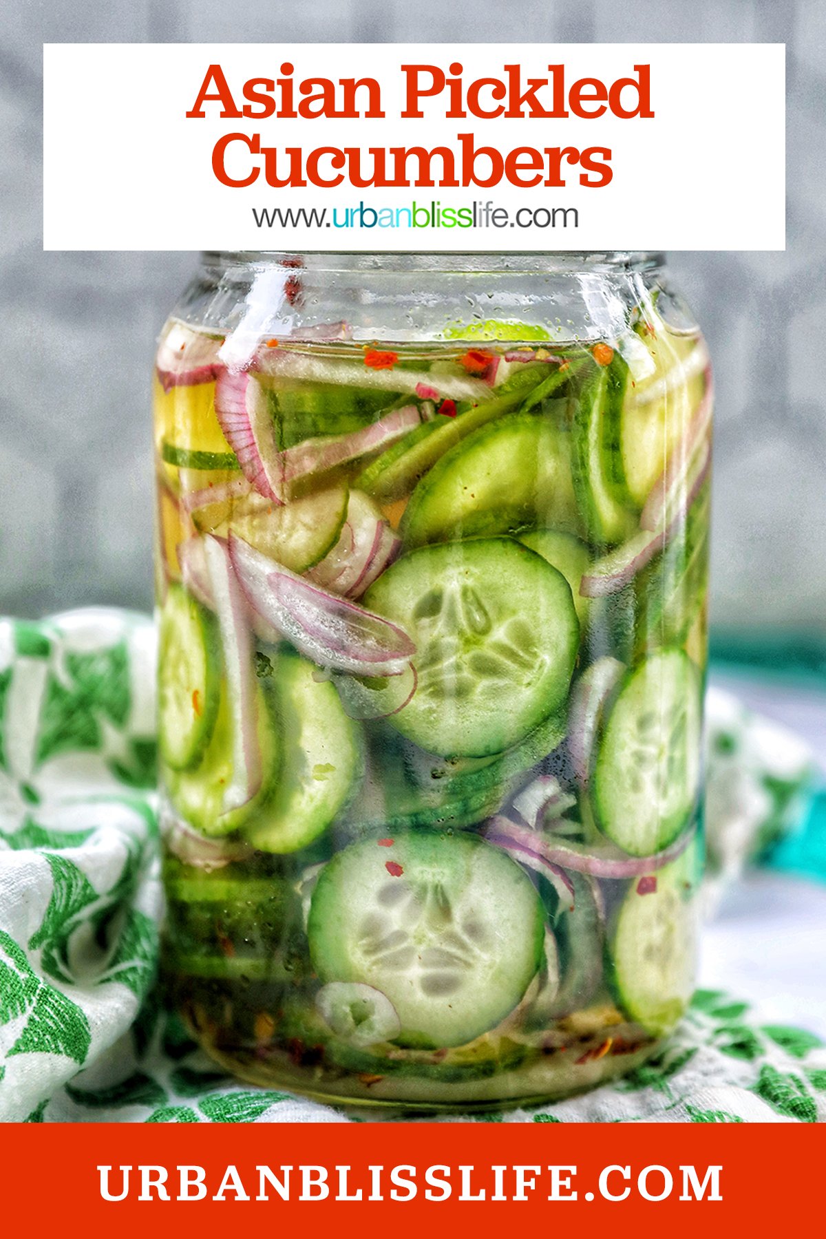 Asian Pickled Cucumbers - Urban Bliss Life