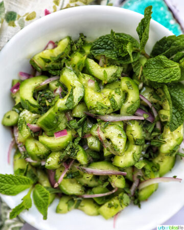 Cucumber Mint Salad - Urban Bliss Life